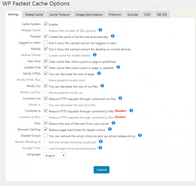 Cara setting WP Fastest Cache (WPFC) - idnetter.com